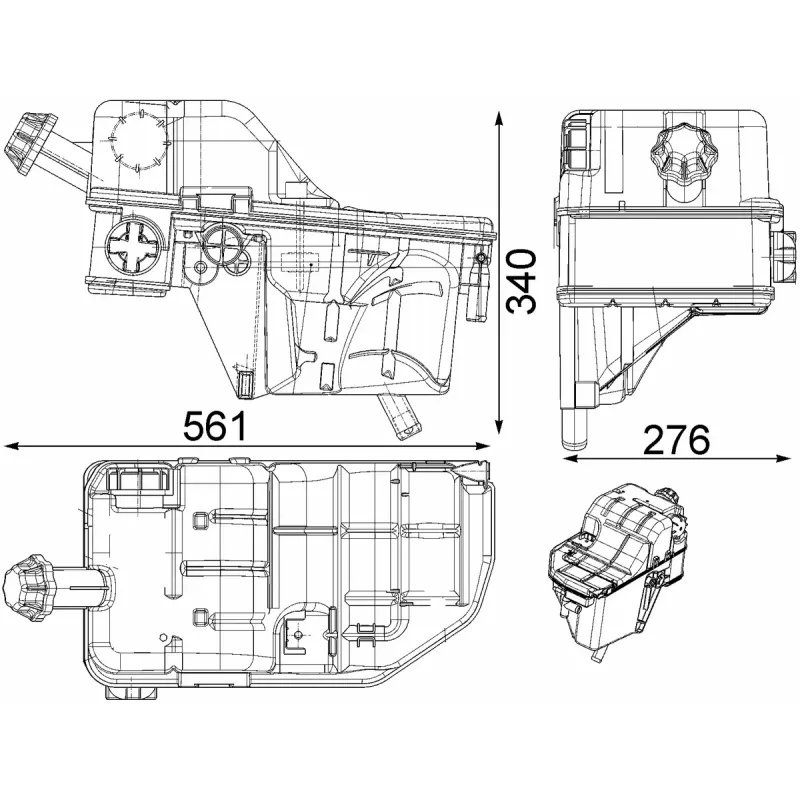 Expansion tank, coolant For MERCEDES-BENZ ACTROS MP2 / MP3, ACTROS ...