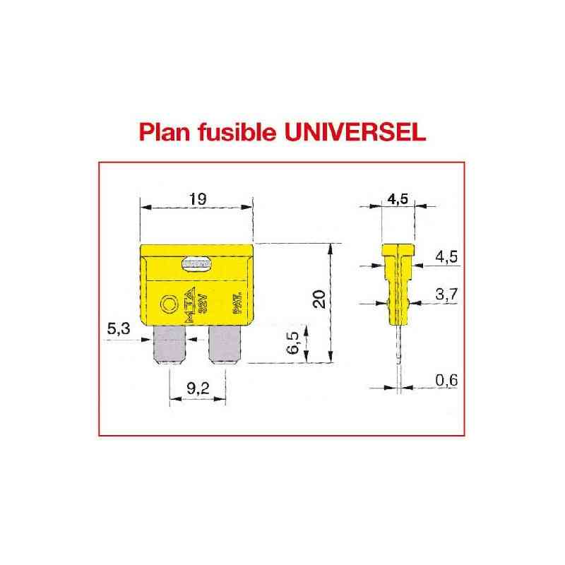 UNIVERSAL fuse 20A SAE J 1284 / DIN 72581 - ISO 8820