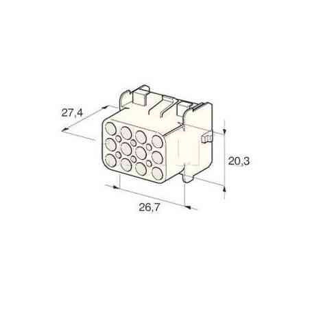 Mate and lock connectors Type AMP with 12 -way box clips